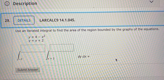 Solved > Description 29. DETAILS LARCALC9 14.1.045. Use an | Chegg.com