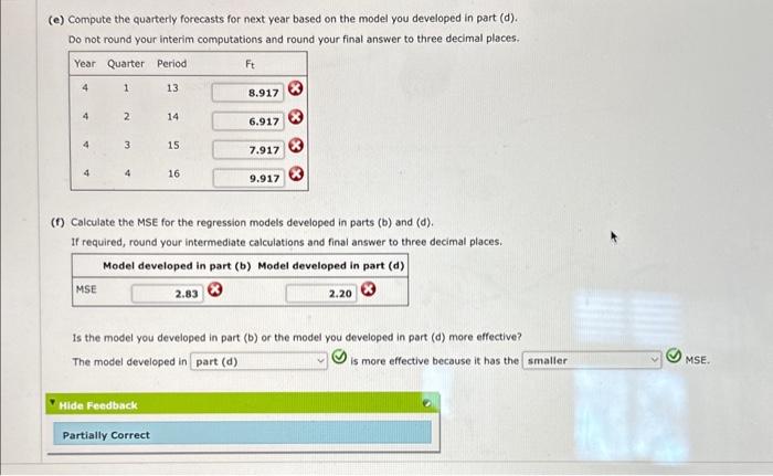 Solved Consider the following time series data. (a) Choose | Chegg.com