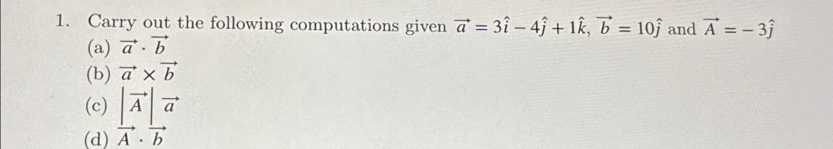 Solved Carry out the following computations given | Chegg.com