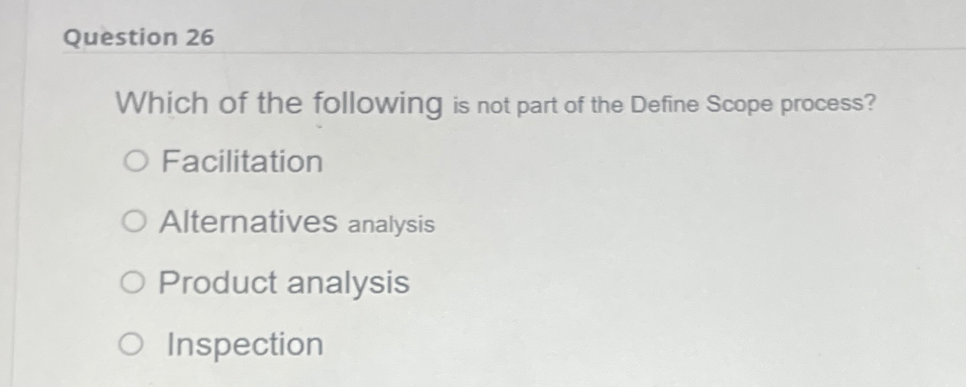 Solved Question 26Which of the following is not part of the | Chegg.com