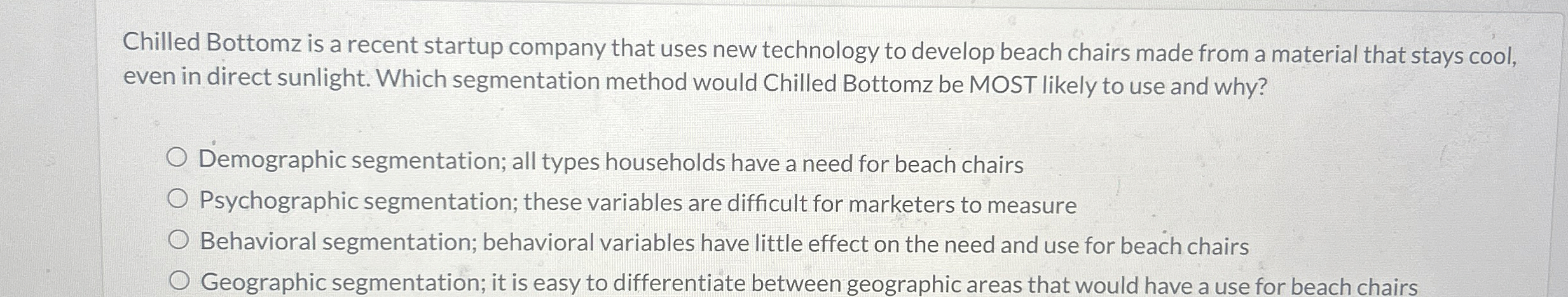 Solved Chilled Bottomz is a recent startup company that uses | Chegg.com