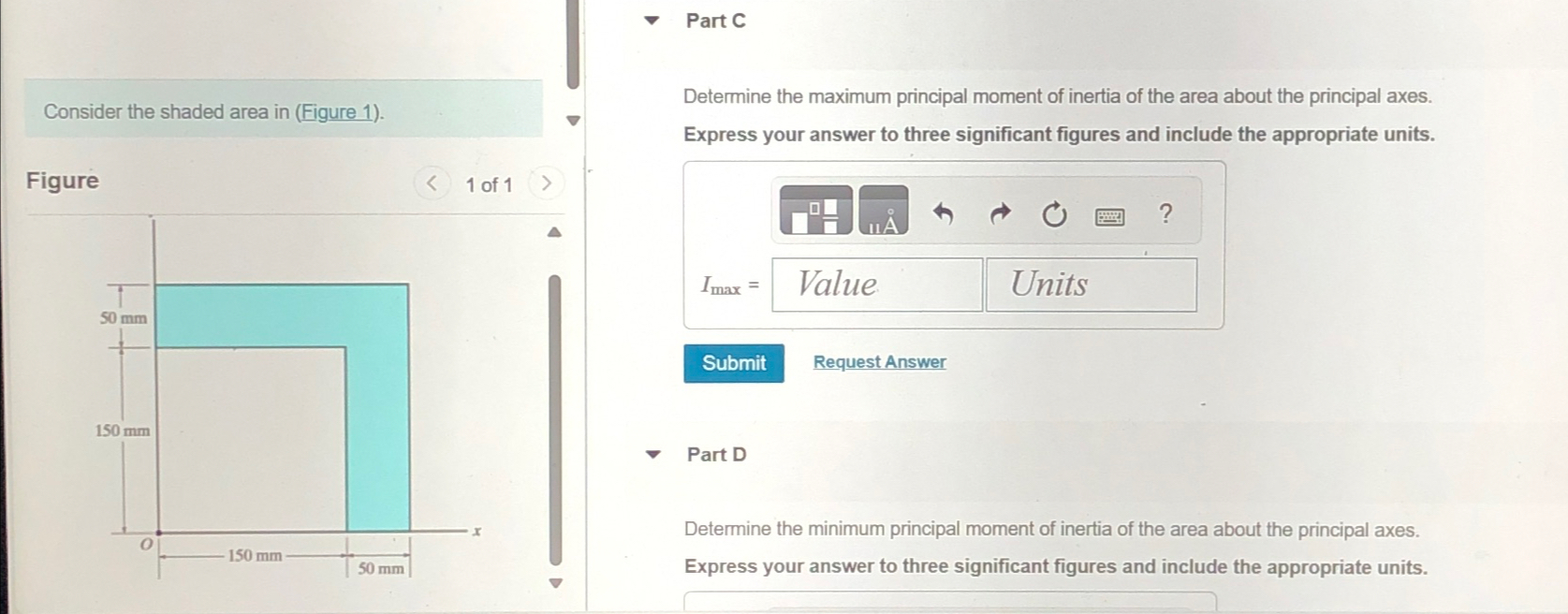 Solved Part CConsider the shaded area in (Figure | Chegg.com