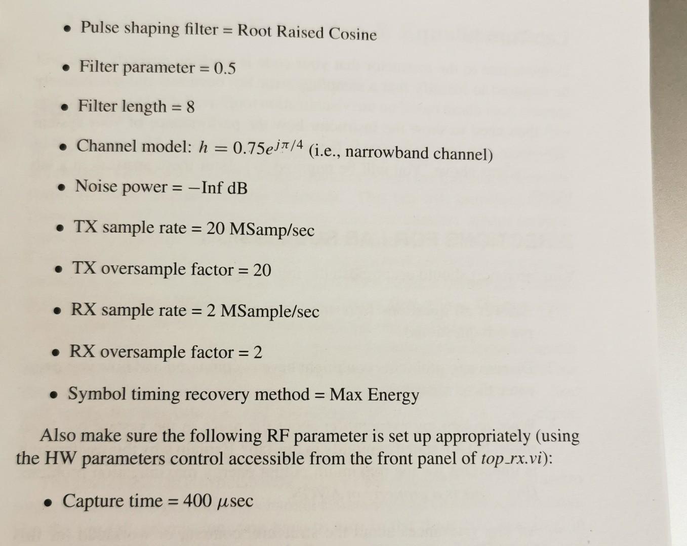 1. What is the symbol rate of the system based on the | Chegg.com