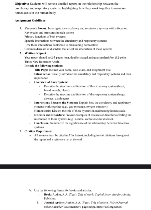 Objective: Students will write a detailed report on | Chegg.com