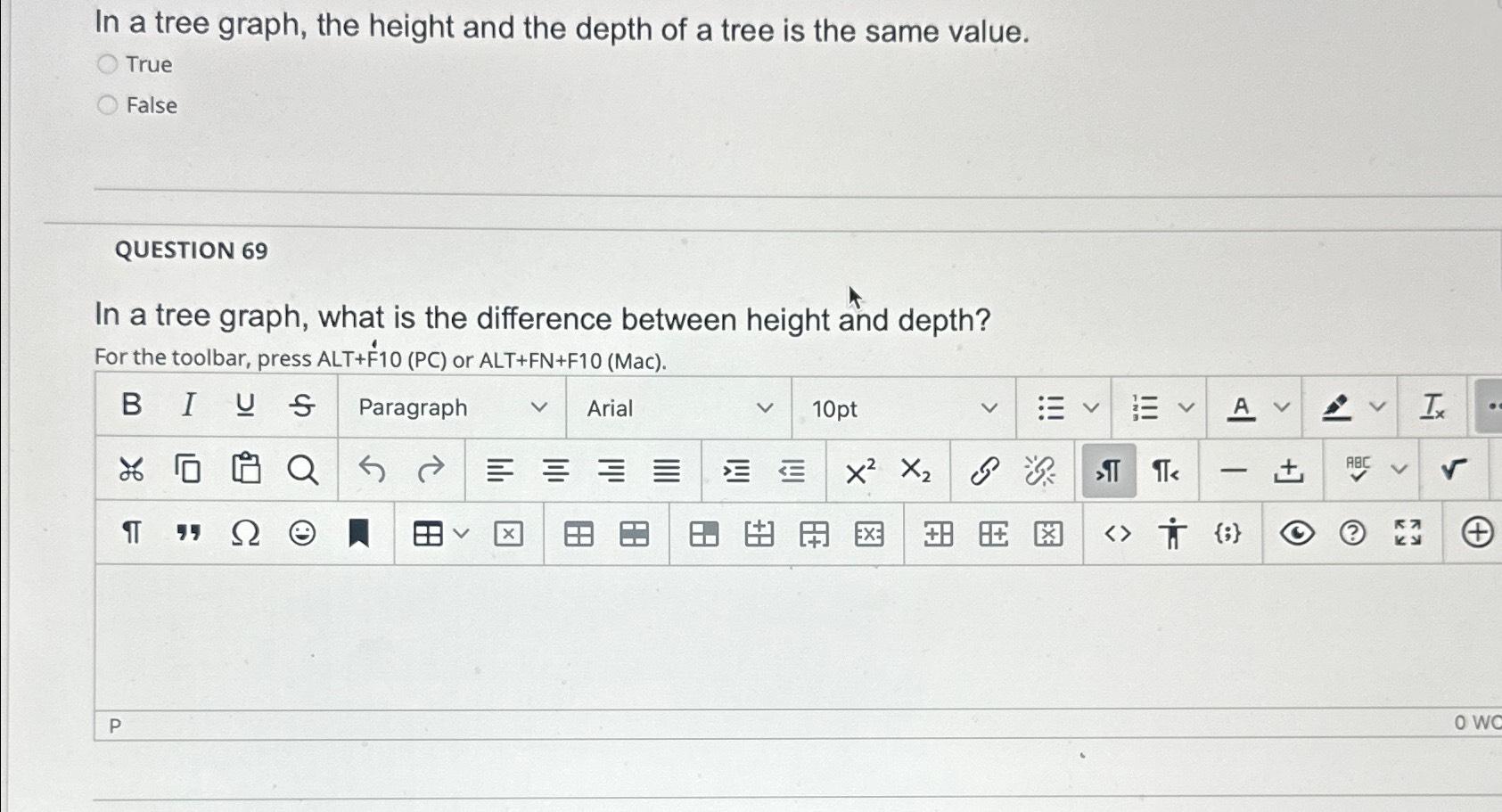 Solved In a tree graph, the height and the depth of a tree | Chegg.com