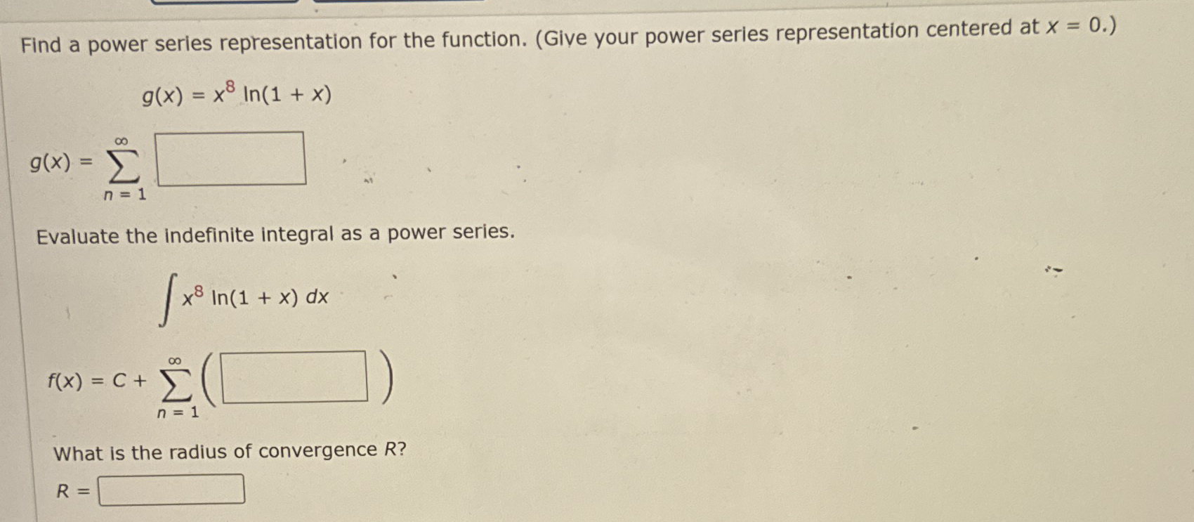 Solved Find a power series representation for the function. | Chegg.com