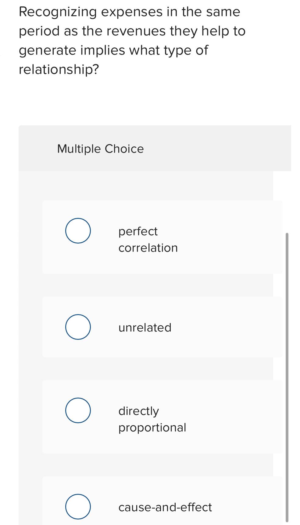 Solved Recognizing expenses in the same period as the | Chegg.com
