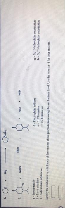 Solved BH EOH 2. Naoe NC Proton transfer d - Electrophilic | Chegg.com