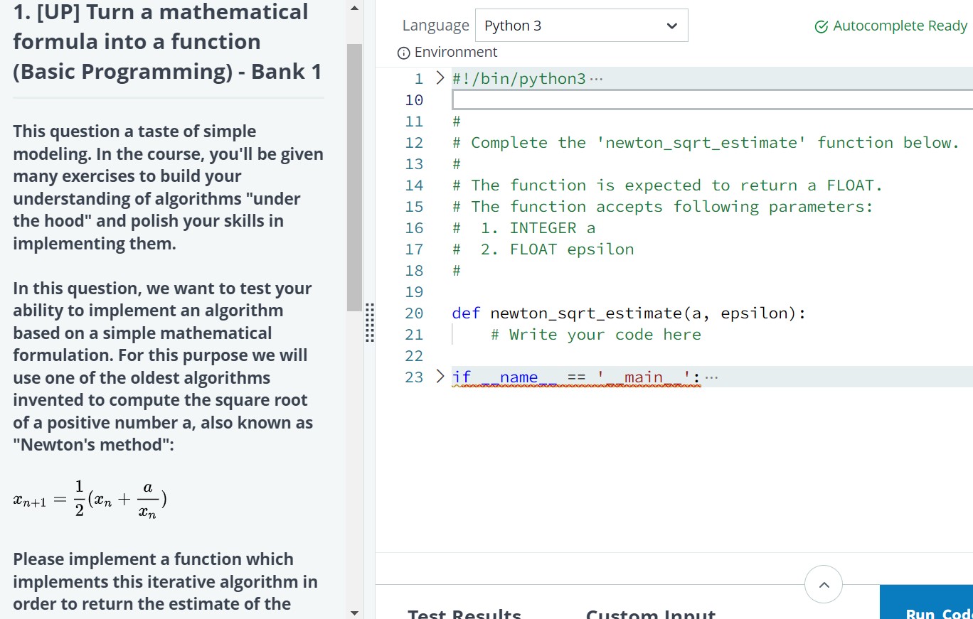 Solved Turn a mathematical formula into a function## | Chegg.com