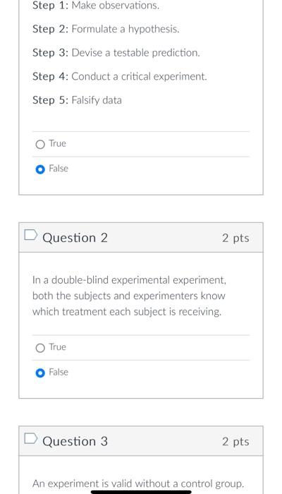 Solved Step 1: Make observations. Step 2: Formulate a | Chegg.com