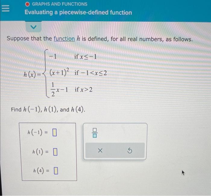 Solved Suppose that the function h is defined, for all real | Chegg.com