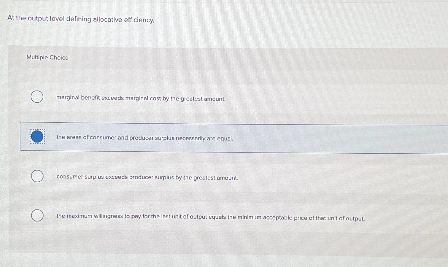 Solved At the output level defining allocative | Chegg.com