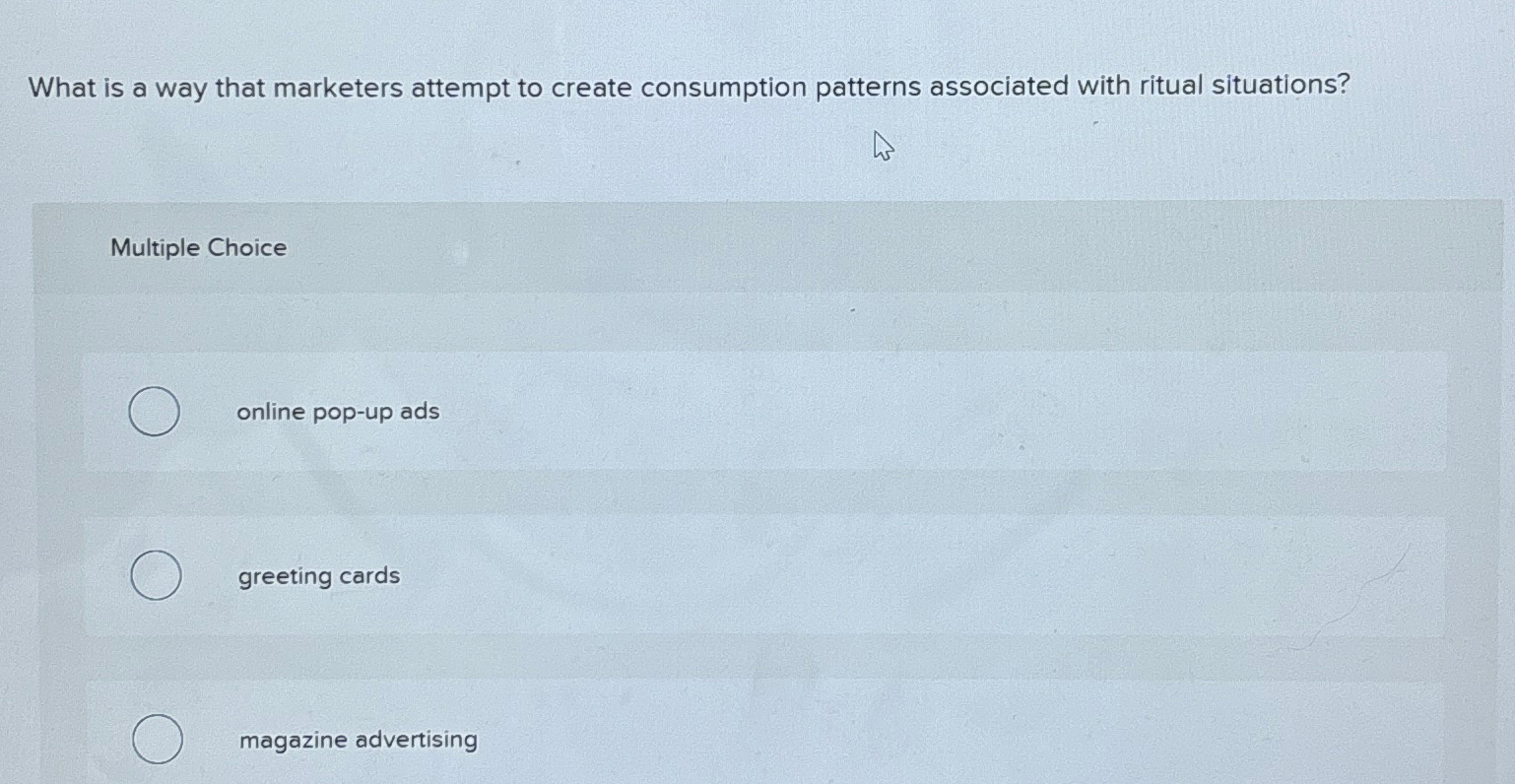 Solved What is a way that marketers attempt to create | Chegg.com