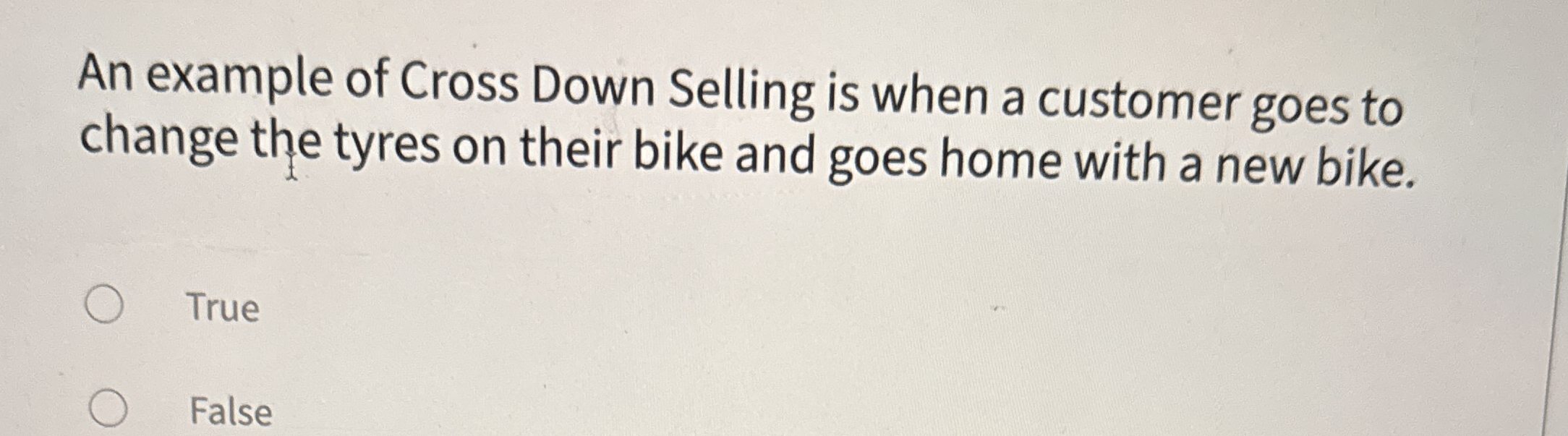 Solved An example of Cross Down Selling is when a customer | Chegg.com