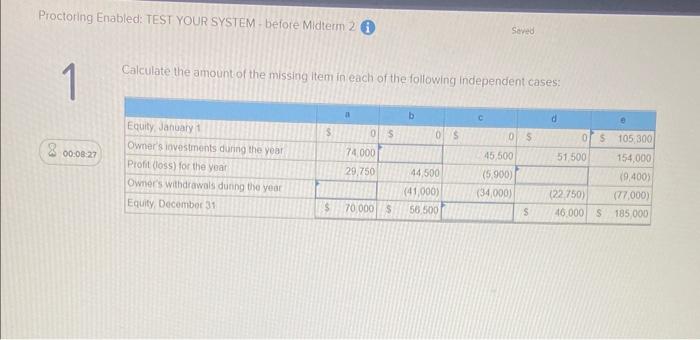 Solved Proctoring Enabled: TEST YOUR SYSIEM -before Midtem 2 | Chegg.com