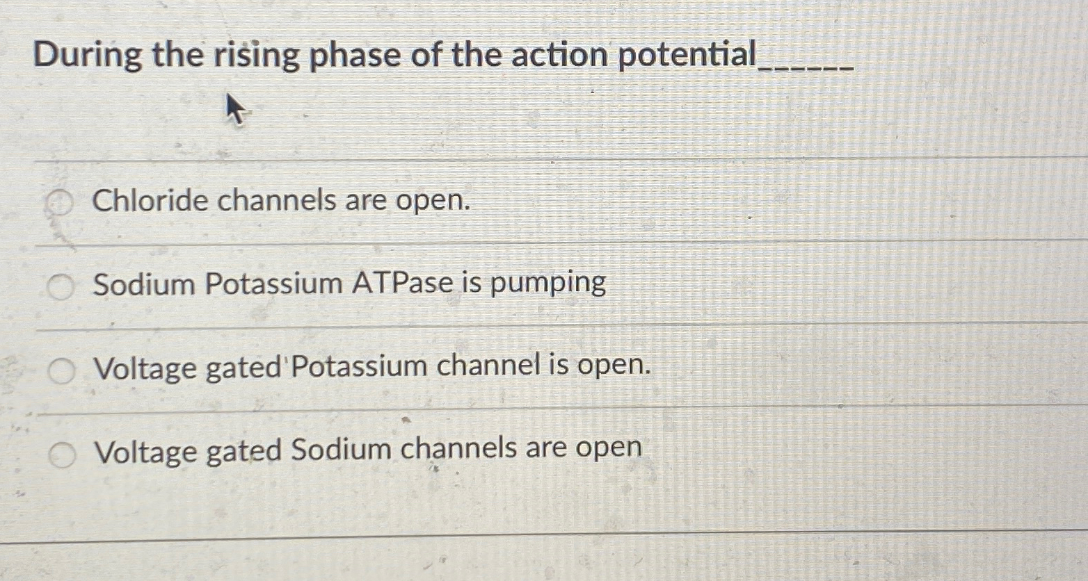 Solved During the rising phase of the action | Chegg.com