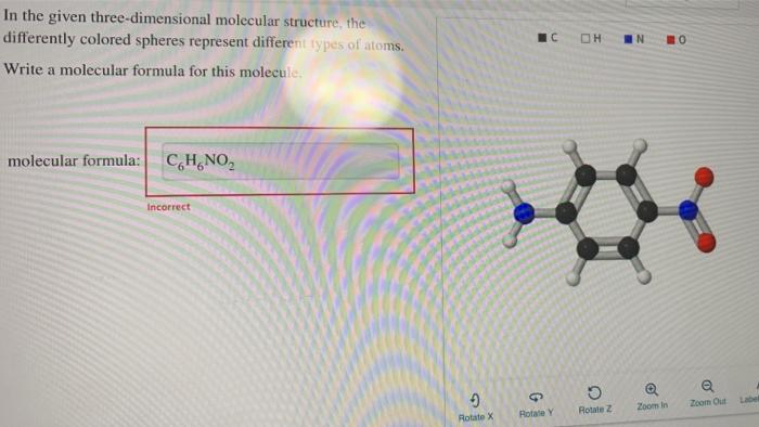 Solved In the given three-dimensional molecular structure, | Chegg.com