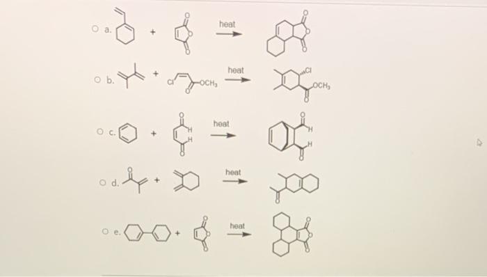 Solved Choose the correct reaction. Select one: heat hoat | Chegg.com