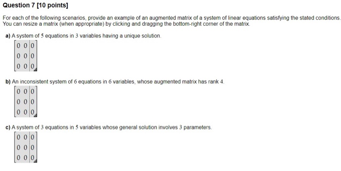 Solved Question 7 [10 points] For each of the following | Chegg.com