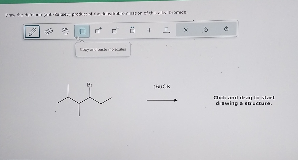 Solved Draw the Hofmann (anti-Zaitsev) ﻿product of the | Chegg.com