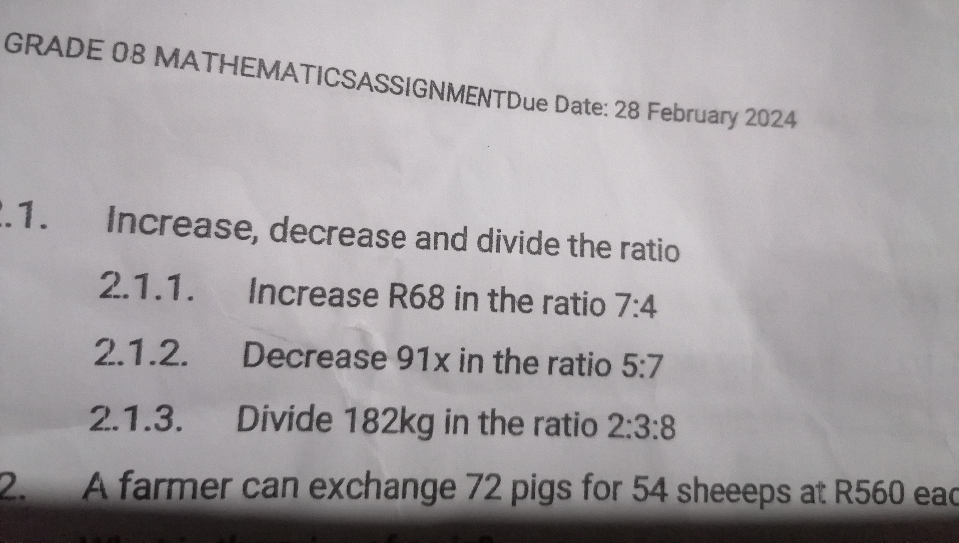Solved INcrease, decrease AGRADE O8 | Chegg.com