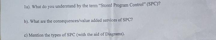 Solved 1a). What do you understand by the term "Stored | Chegg.com