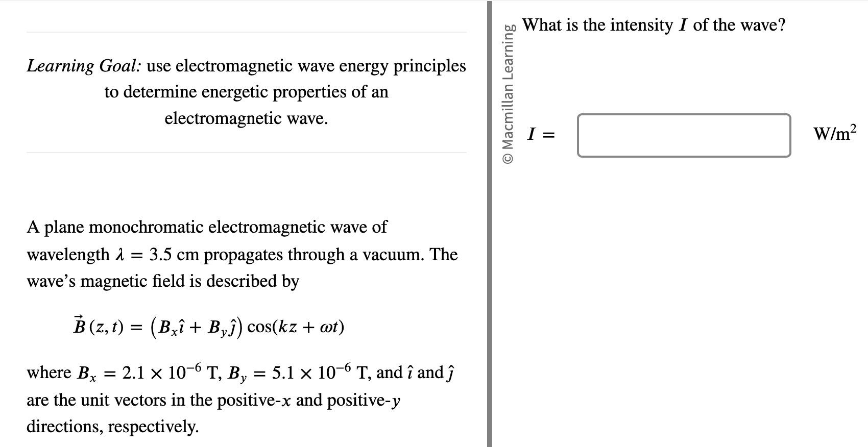Solved Learning Goal: use electromagnetic wave energy | Chegg.com
