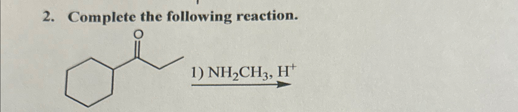 Solved Complete the following reaction.→1 | Chegg.com