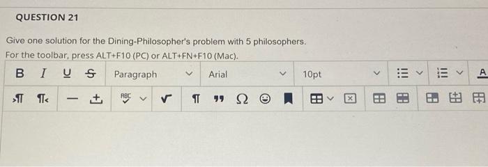 Solved Give one solution for the Dining-Philosopher's | Chegg.com