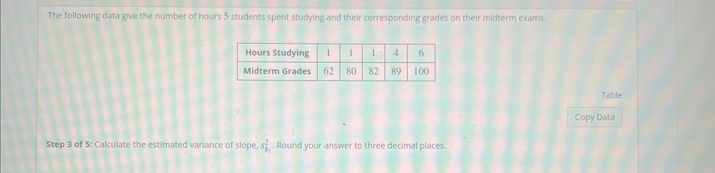 Solved The following data give the number of hours 5 | Chegg.com