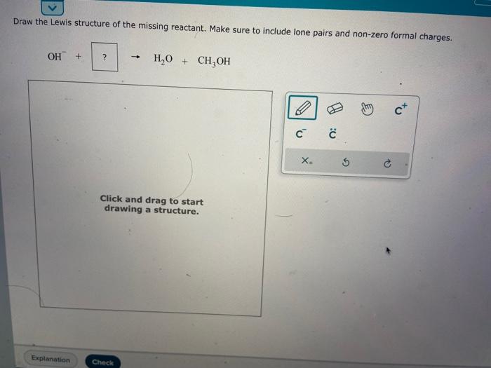 Solved Draw the Lewis structure of the missing reactant. | Chegg.com