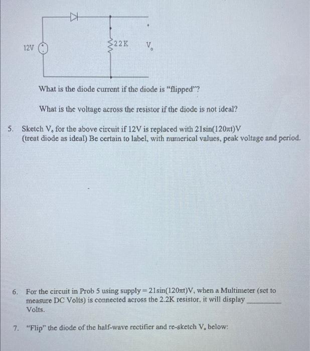 Solved 4. Calculate the diode current and the voltage across | Chegg.com