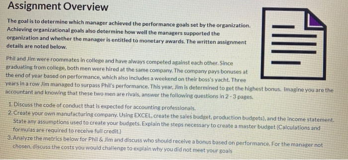 Solved Assignment Overview The goal is to determine which | Chegg.com