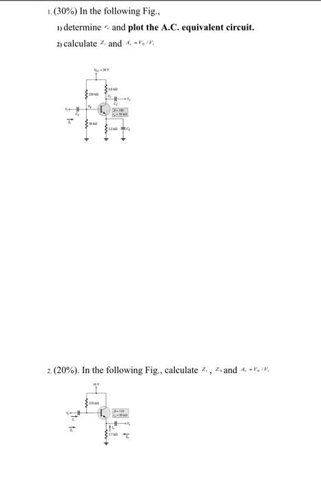 Solved 1(30%) In the following Fig., 1) determine and plot | Chegg.com