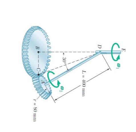 Solved The 950-g gear A is constrained to roll on the fixed | Chegg.com