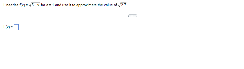 Solved Linearize f(x)=5-x2 ﻿for a=1 ﻿and use it to | Chegg.com