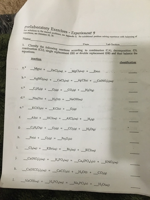 Solved prelaboratory Exercises - Experiment For solutions to | Chegg.com