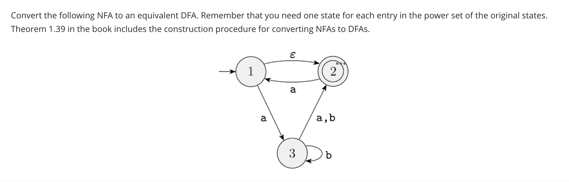 Solved Convert the following NFA to an equivalent DFA. | Chegg.com
