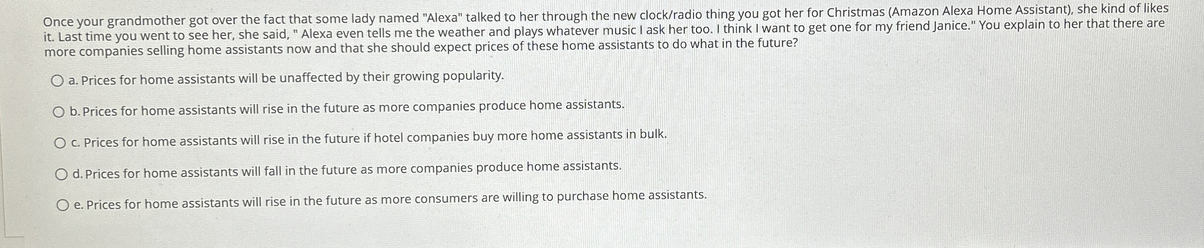 Solved Once your grandmother got over the fact that some | Chegg.com