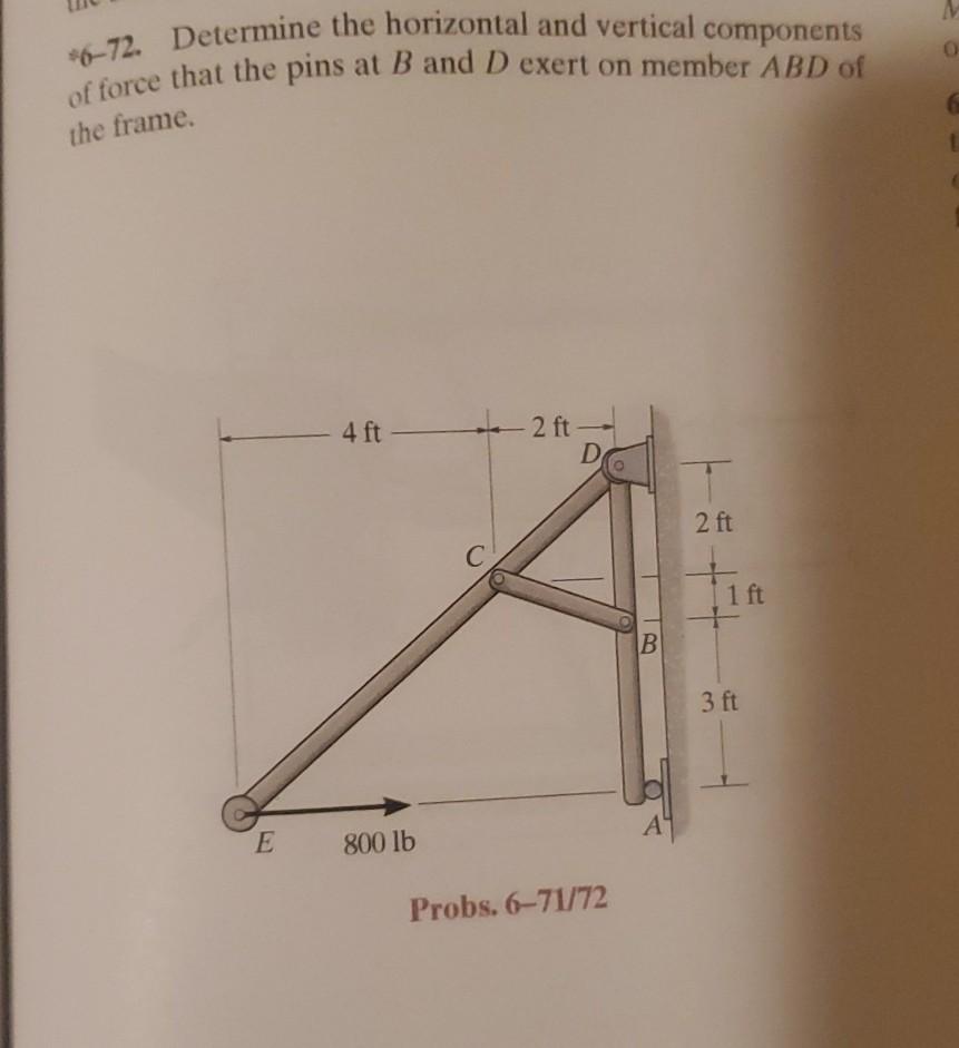 Solved *6-72. Determine the horizontal and vertical | Chegg.com Solved *6-72. Determine the horizontal and vertical | Chegg.com