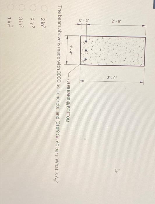 Solved The beam above is made with 3000 psi concrete, and | Chegg.com