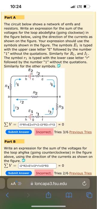 Solved The circuit below shows a network of emfs and | Chegg.com