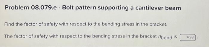 Solved Problem 08.079.e - Bolt pattern supporting a | Chegg.com
