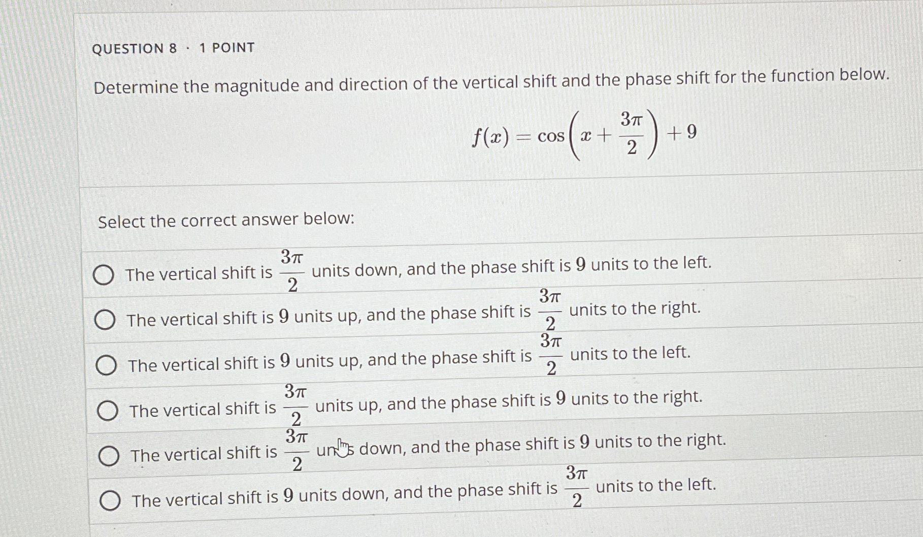 Solved QUESTION 8*1 ﻿POINTDetermine the magnitude and | Chegg.com