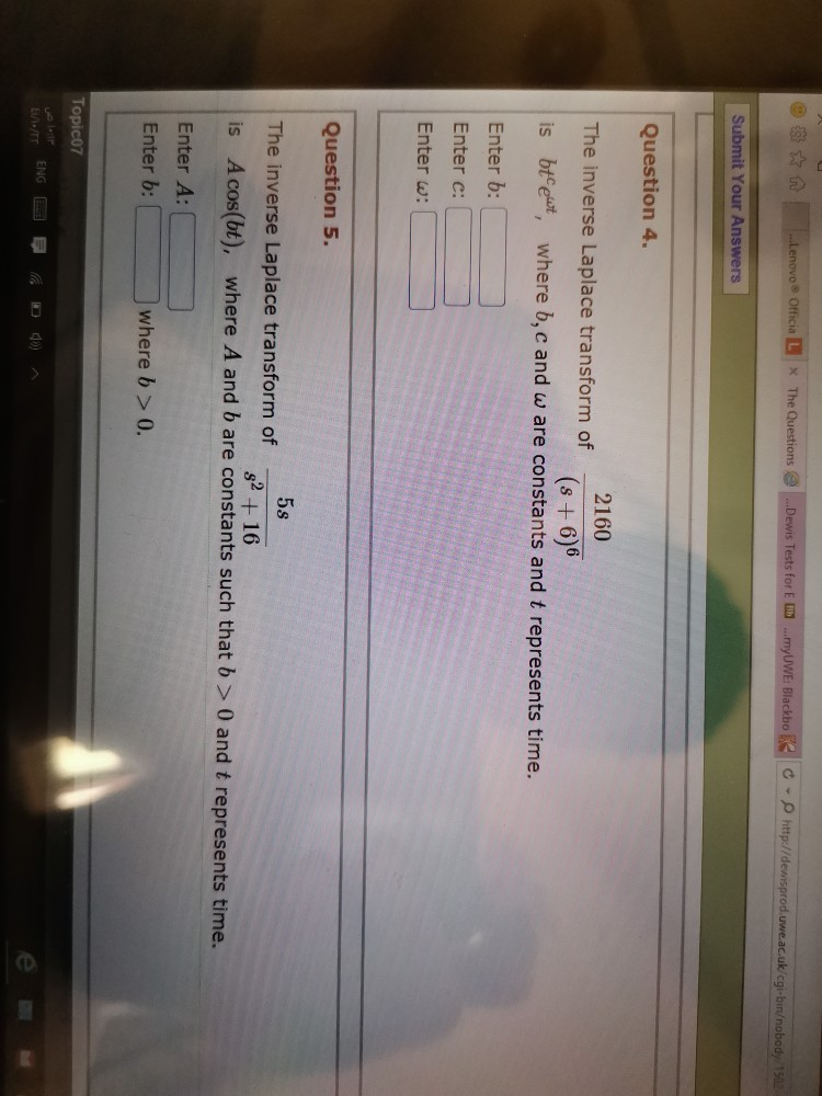 Solved Lenovo Officia L * The Questions ...Dewis Tests for | Chegg.com