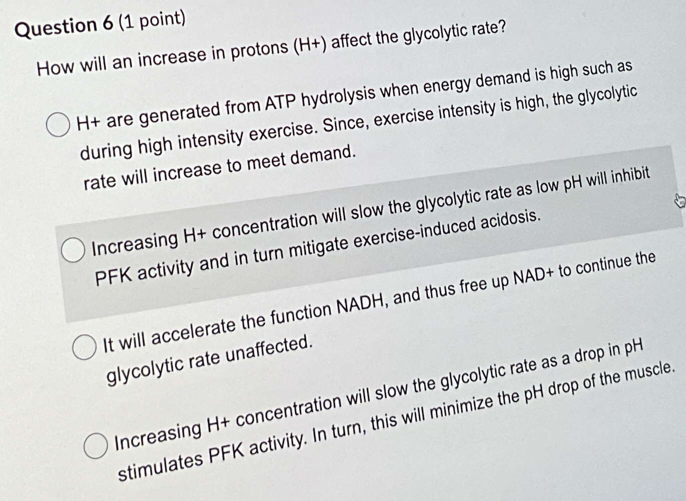 Solved Question 6 (1 ﻿point)How will an increase in protons | Chegg.com