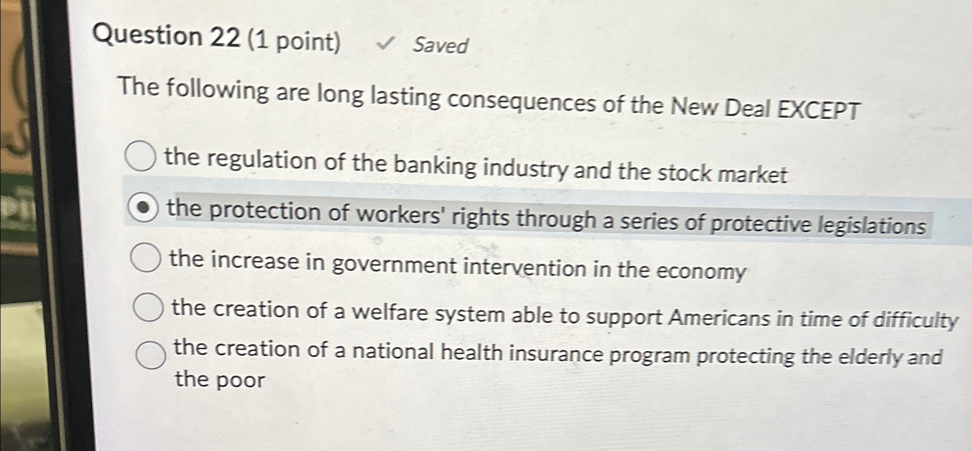 Solved Question 22 (1 ﻿point) ﻿SavedThe following are long | Chegg.com