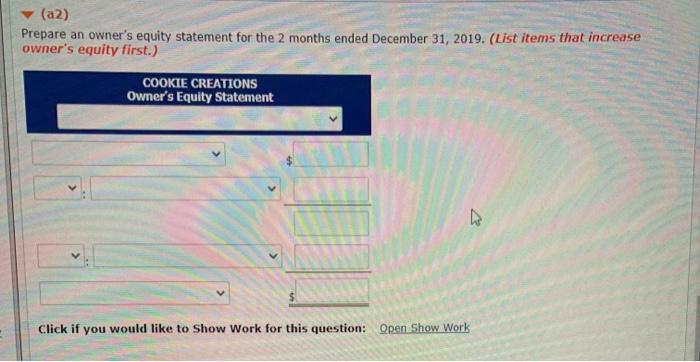Solved Cookie Creations 4 a-c (Part Level Submission) | Chegg.com