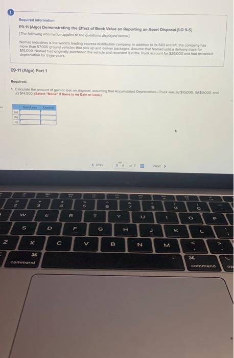 Solved Required information E9-11 (Algo) Demonstrating the | Chegg.com