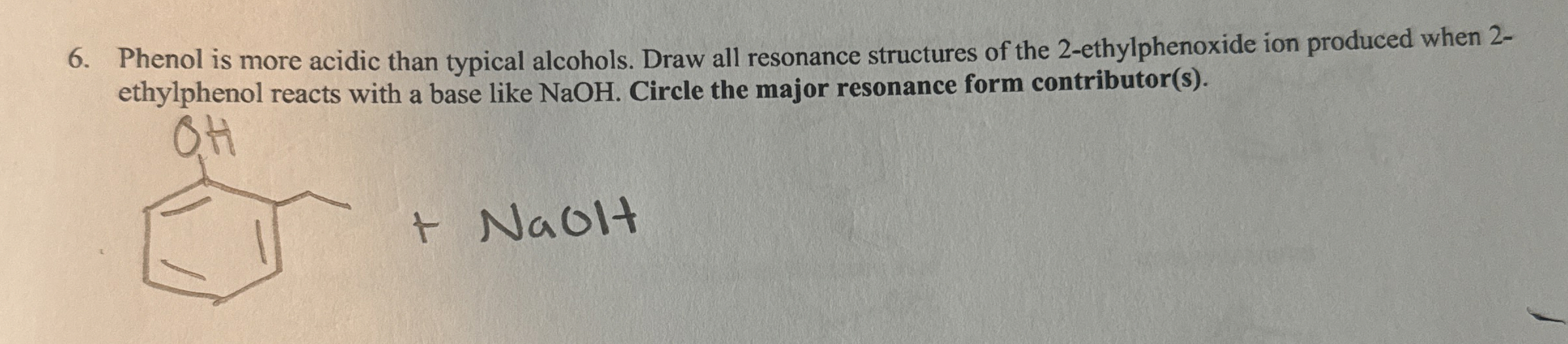 Solved Phenol is more acidic than typical alcohols. Draw all | Chegg.com